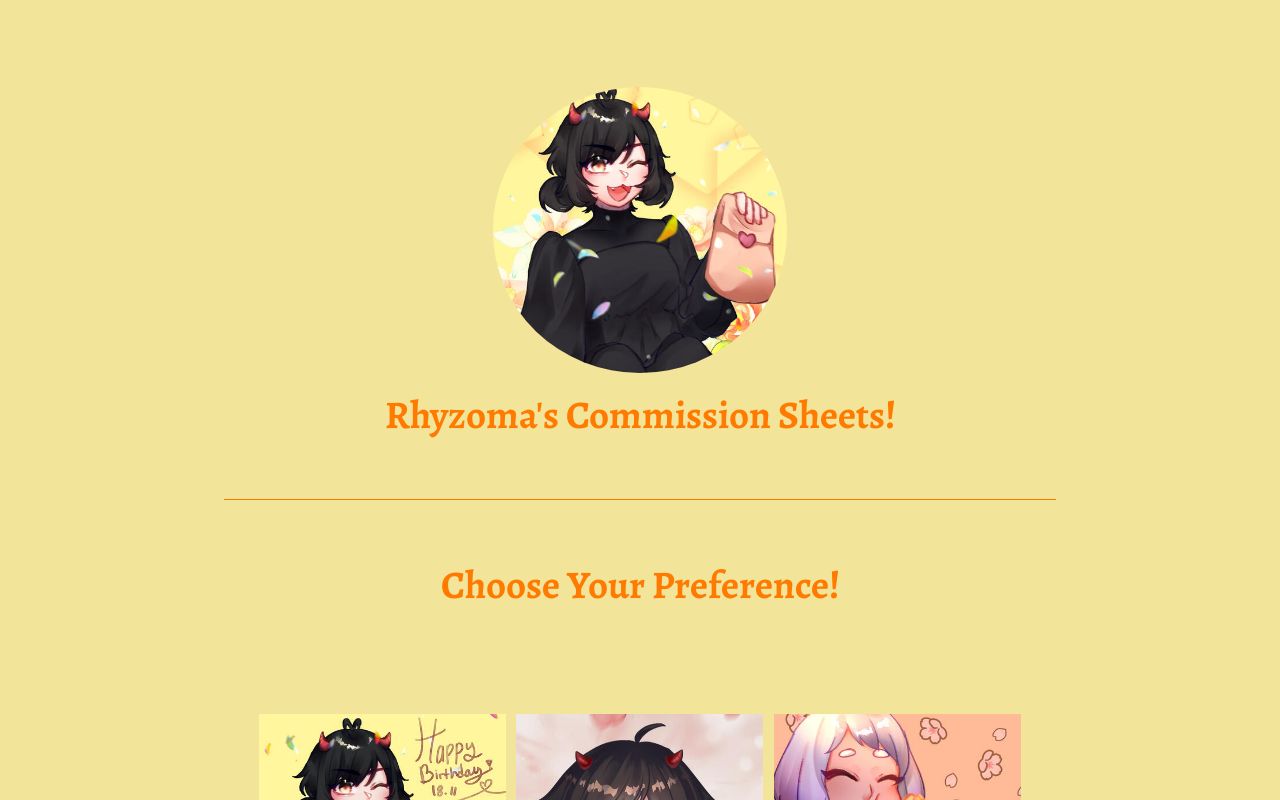 Rhyzoma's Comms Sheet